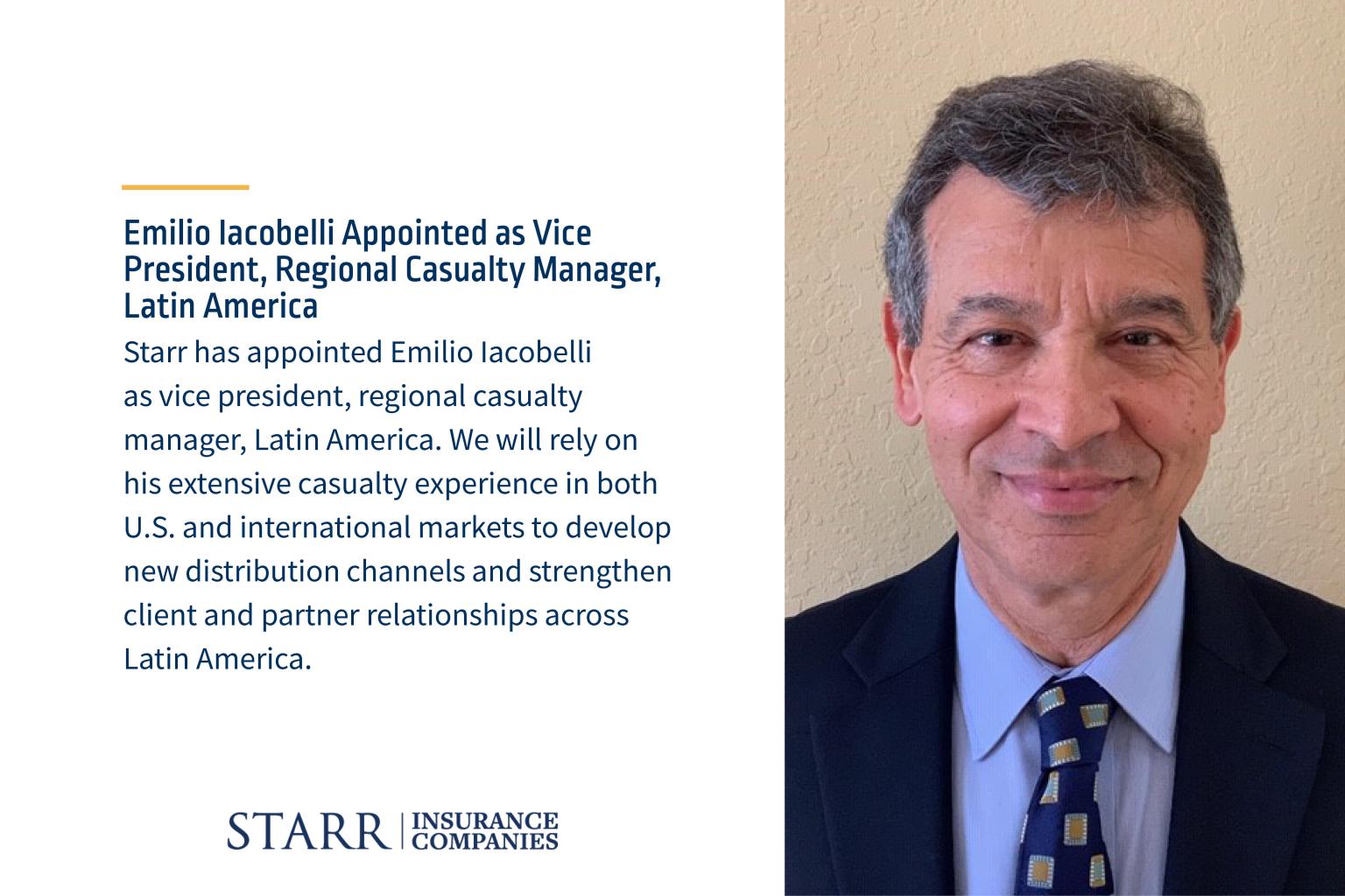 Emilio Iacobelli, new VP Regional Casualty Manager Latin America - iNLIP
